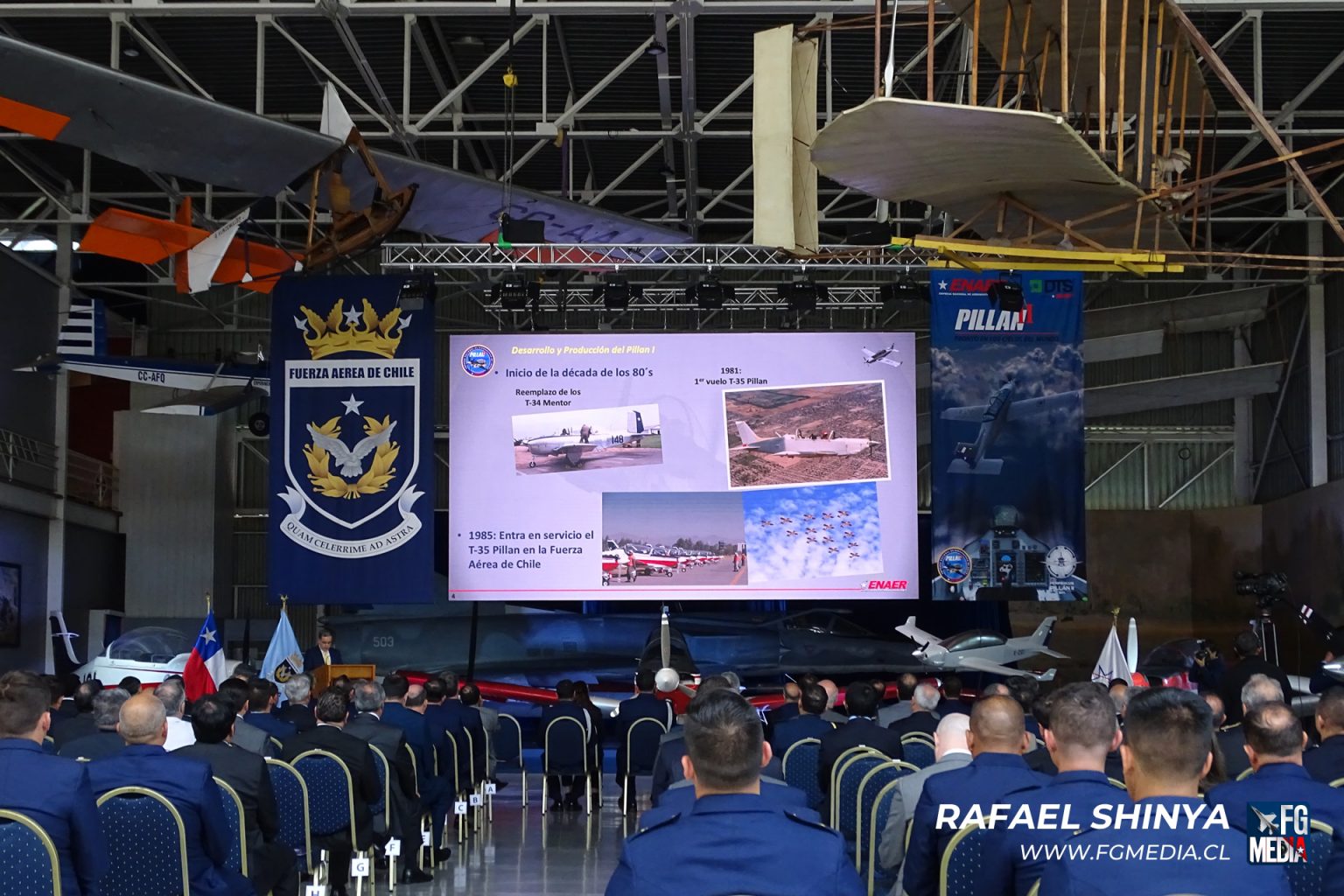 Lanzamiento Pillán II para la Fuerza Aérea de Chile en MNAE - FGMEDIA.cl